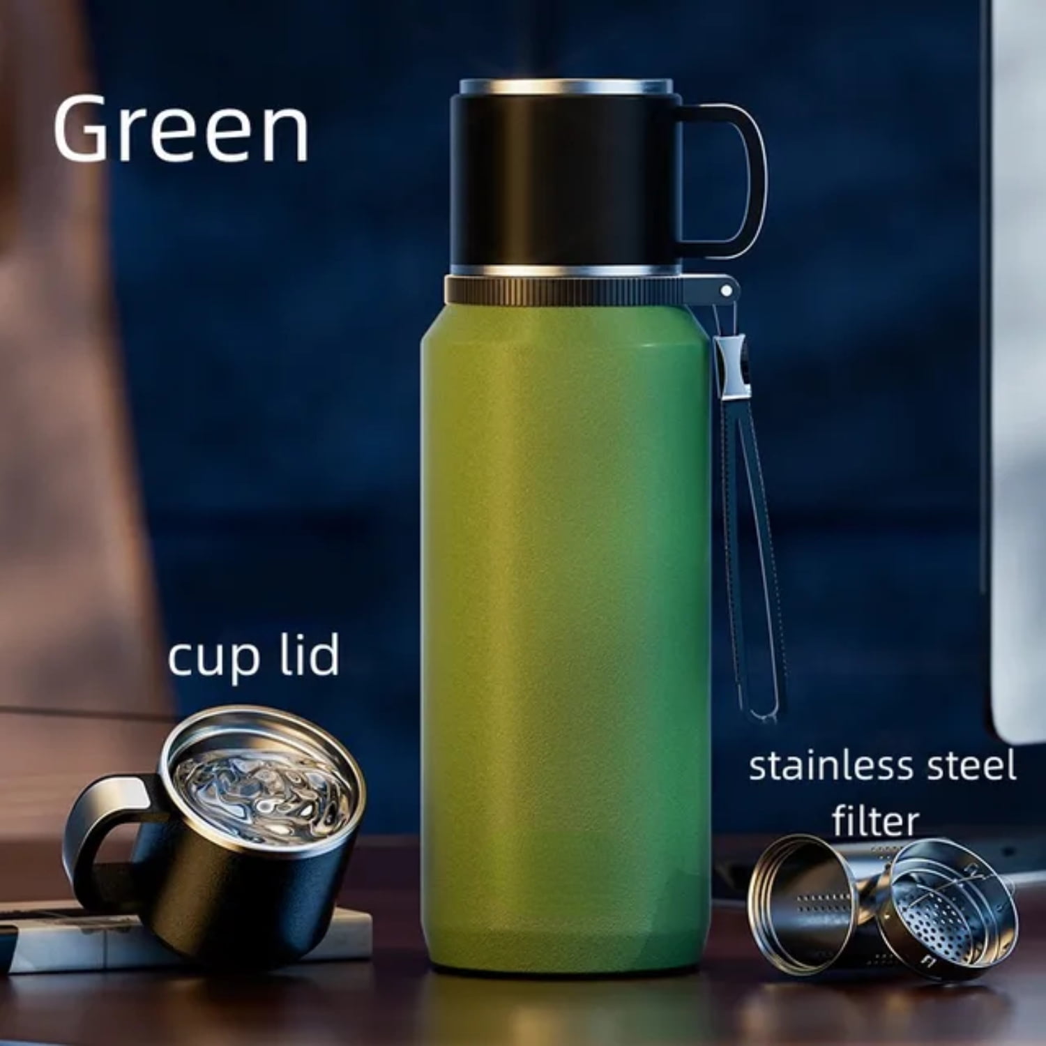 Extra-Large Insulated Stainless Steel Thermos Flask with Double Wall ...