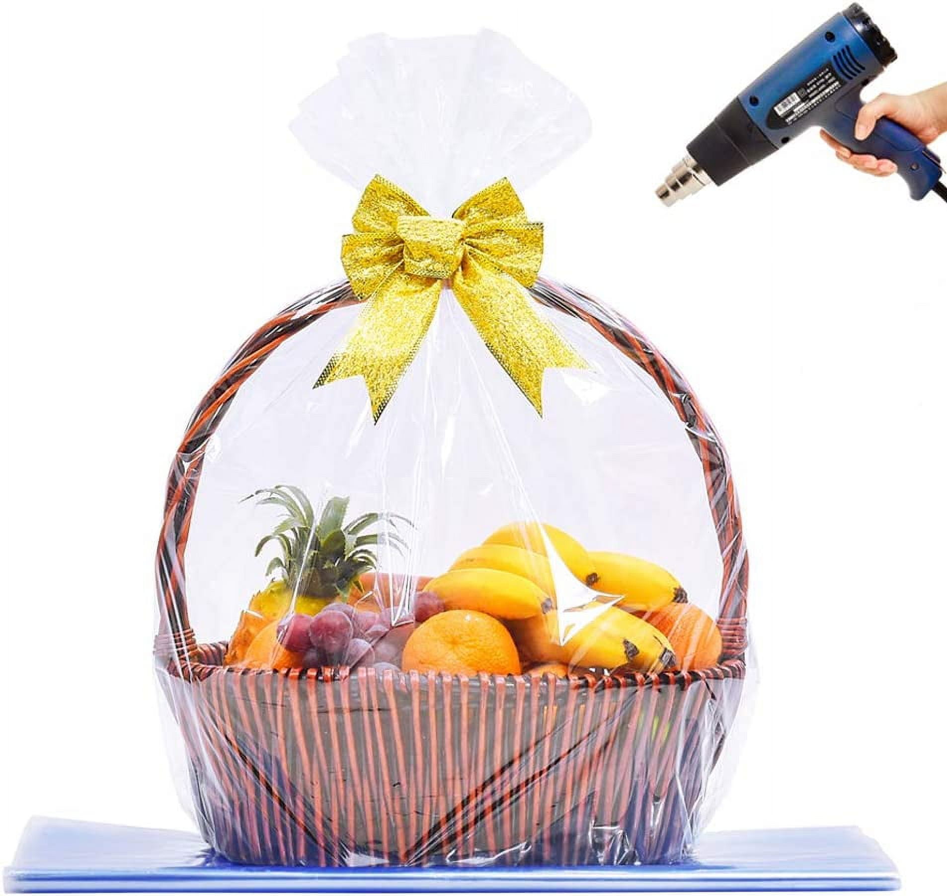 Extra Large Jumbo Shrink Wrap Bags Cellophane Bags for Gift Baskets ...