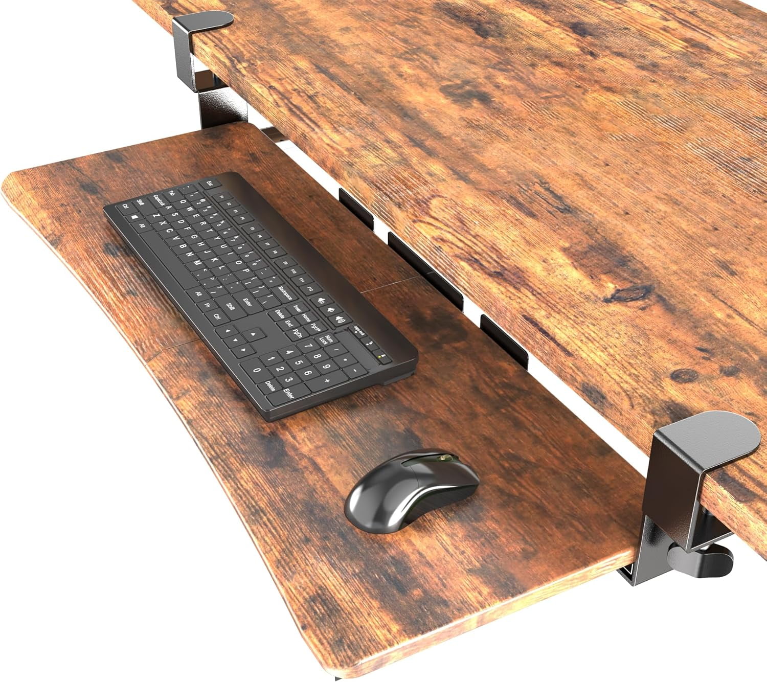Extra Large Keyboard Tray Under Desk - Slide Out with Sturdy C-Clip ...
