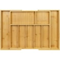 Extra Large Kitchen Drawer Organizer, Expandable Bamboo Drawer Holder ...