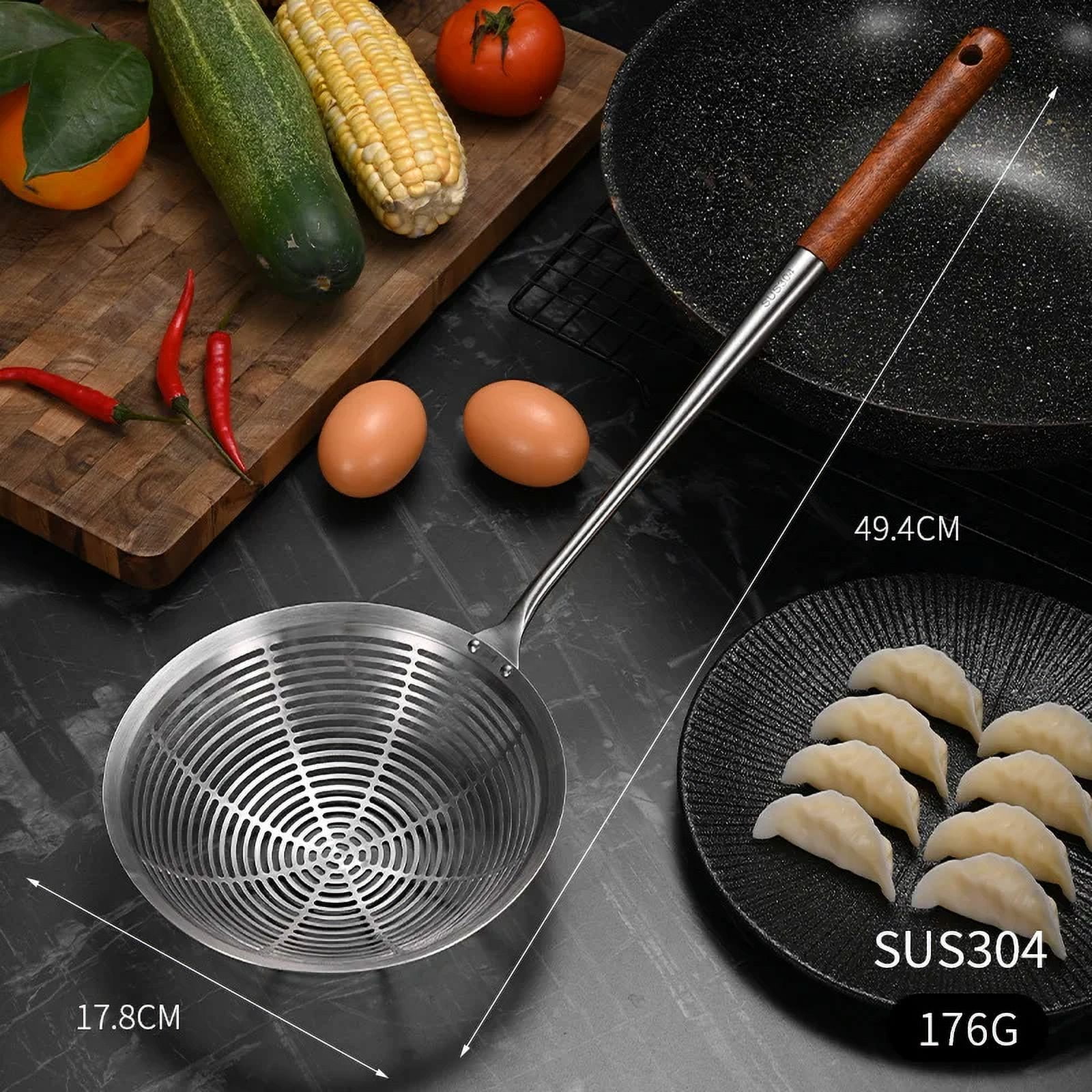 Extra Large Kitchen Strainer Skimmer Stainless Steel Colander Food ...