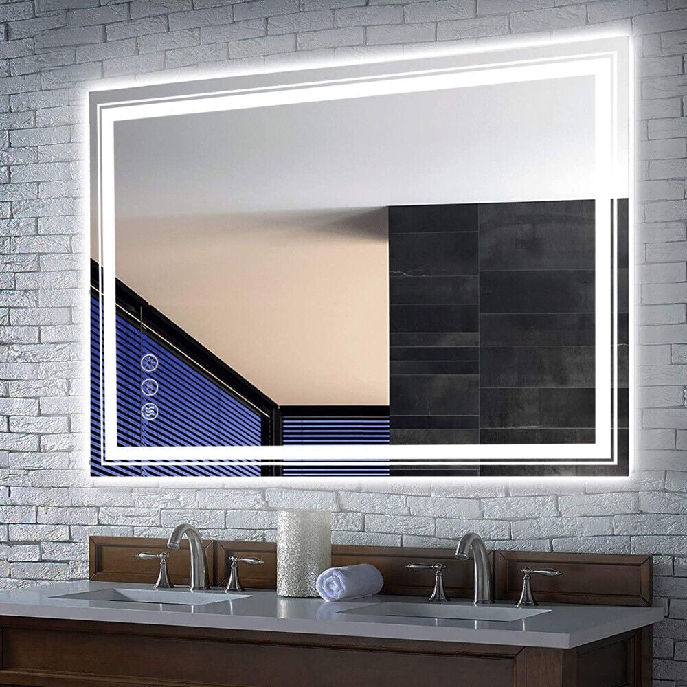 Extra Large LED Backlit Mirror Bathroom Anti Fog Lighted Mirrors for ...