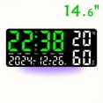 Extra Large LED Digital Alarm Clock - Auto Dimmer, Remote Control for ...