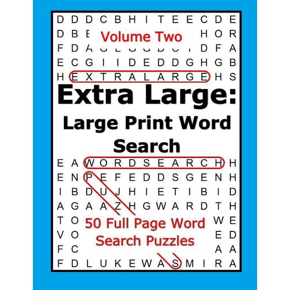 Extra Large: Large Print Word Search Volume Two: 50 Full Page Word ...