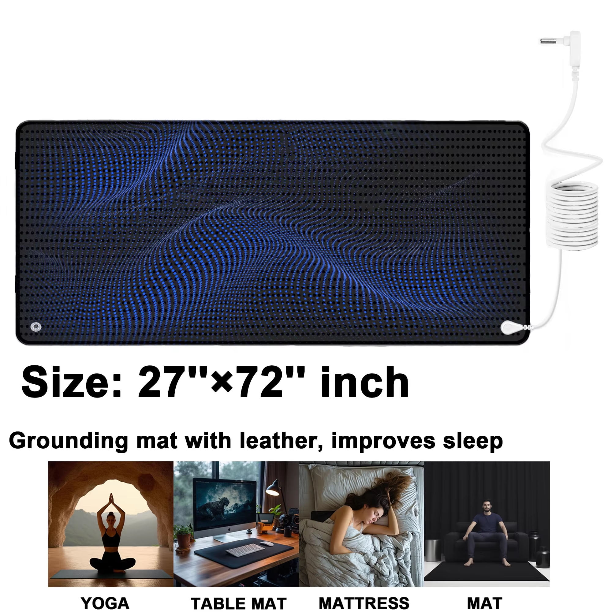 Extra Large Leather Grounding Mat 27x72 Inch – Natural Earthing Mat for ...