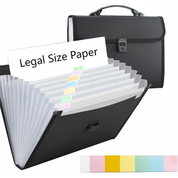 Extra Large Legal Size/Foolscap 12 Pockets Accordion File Organizer ...