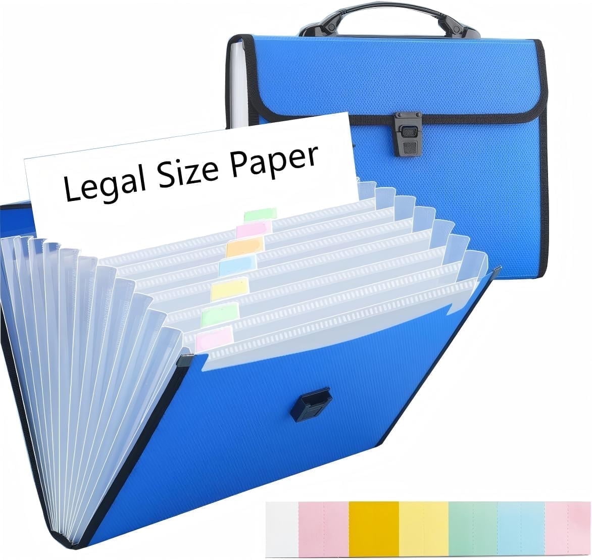Extra Large Legal Size Foolscap 12 Pockets Accordion File Organizer With Handle Tranbo Portable