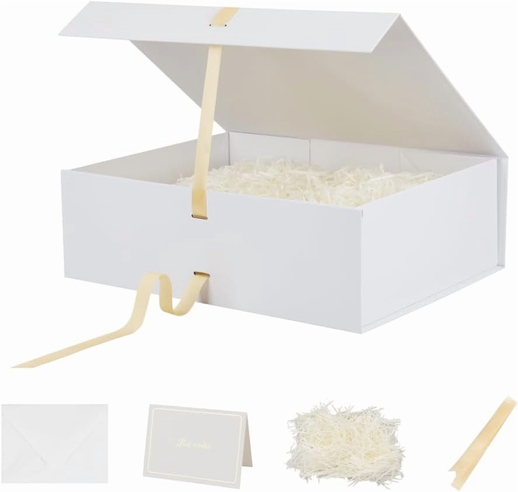 Extra Large Magnetic Gift Box with Lids 3 Pack 16.5X13X5.3 Inch White ...