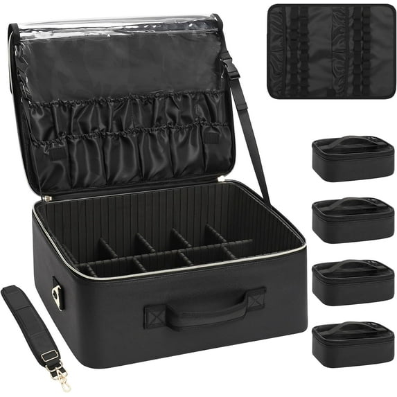 Extra Large Makeup Case Professional Cosmetic Storage Organizer Box ...
