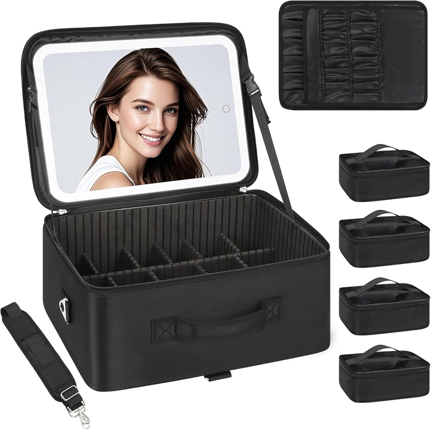 Extra Large Makeup Case Professional Cosmetic Storage Organizer Box ...