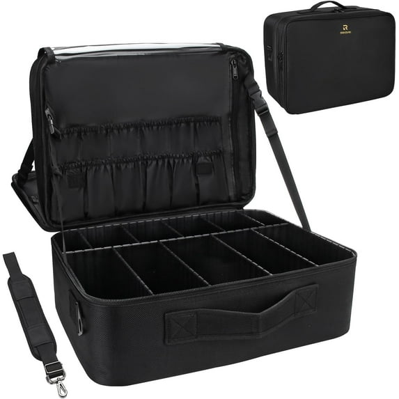 Extra Large Makeup Case Rolling Travel Train Case with 360° Spinner ...