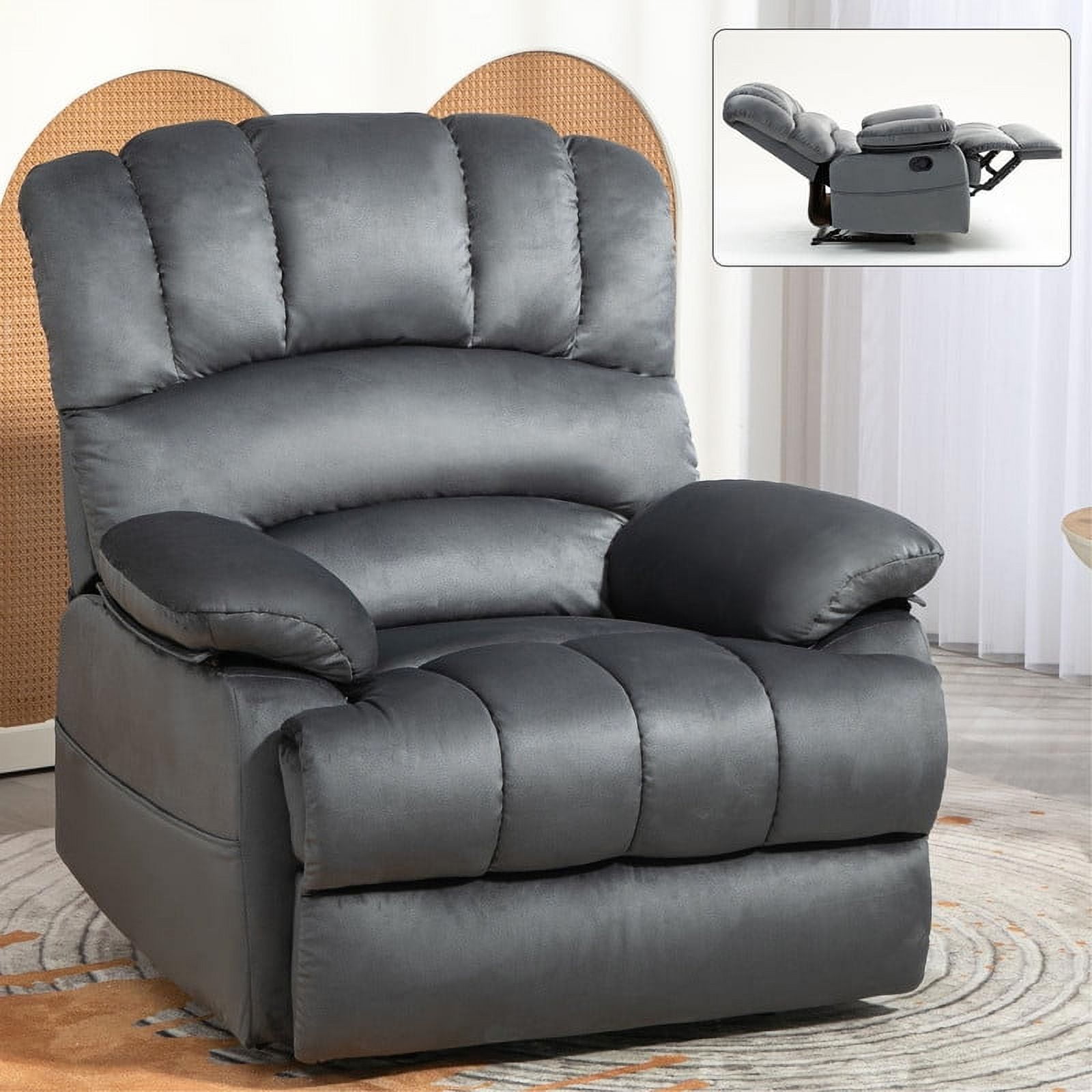 Extra Large Manual Recliner Chair for Comfortable Seating - 40" Wide ...
