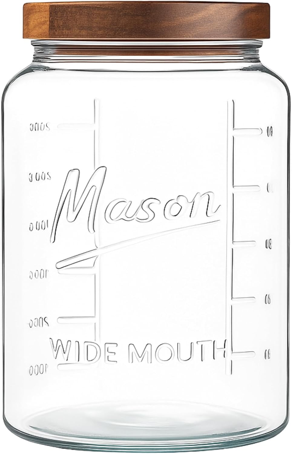 Extra Large Mason Jar - 1 Gallon Glass Wide Mouth Jar with Airtight ...