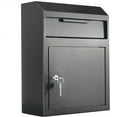 Extra Large Metal Wall Mount Locking Deposit Drop Box Safe - Heavy Duty ...