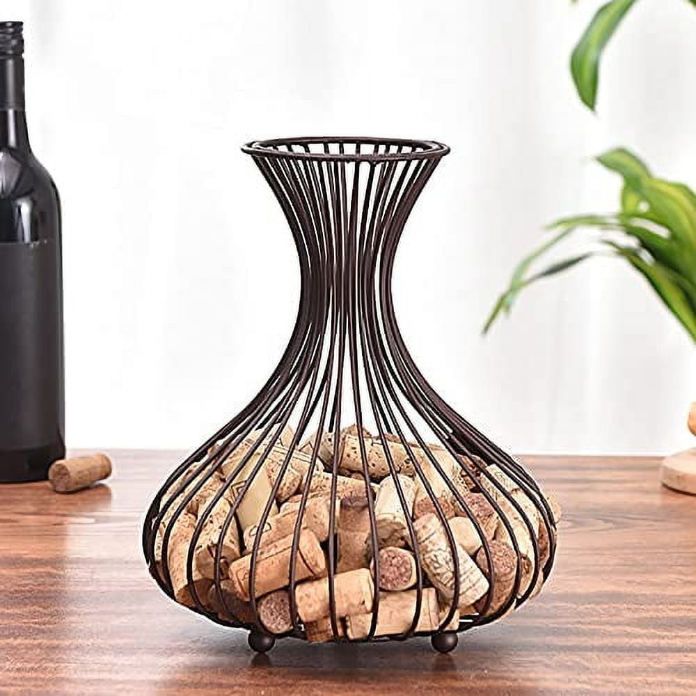 Extra Large Metal Wine Cork Collector Basket - Iron Cork Holder ...
