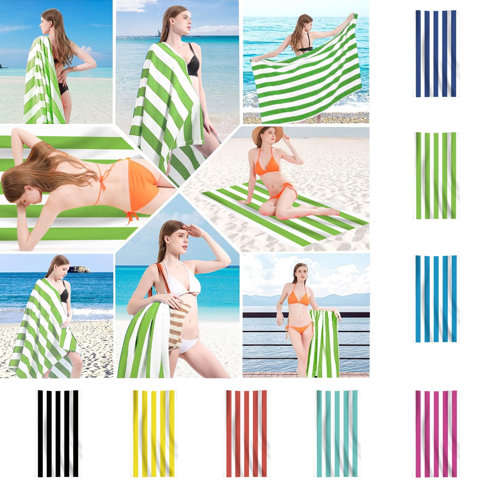Extra Large Microfiber Beach Towel 70.87×23.62In - Lightweight, Quick ...