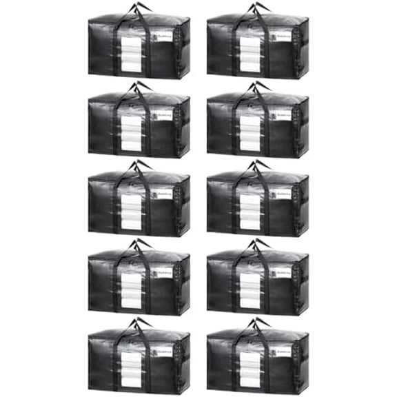 6 Pack Green Extra Large Moving Bags, Heavy Duty Totes with Visible ...