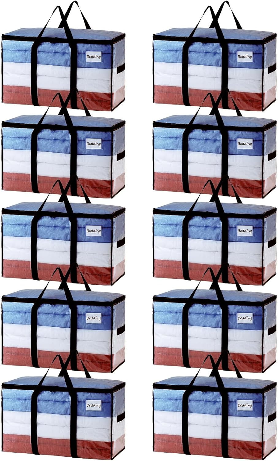 Extra Large Moving Bags, 10 Pack Clear Heavy Duty Totes For Storage ...