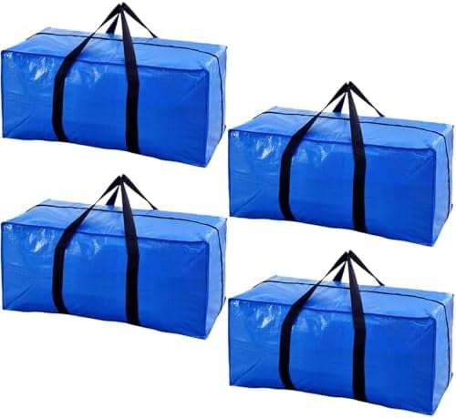 Extra Large Moving Bags with Strong Zippers & Carrying Handles, Storage ...