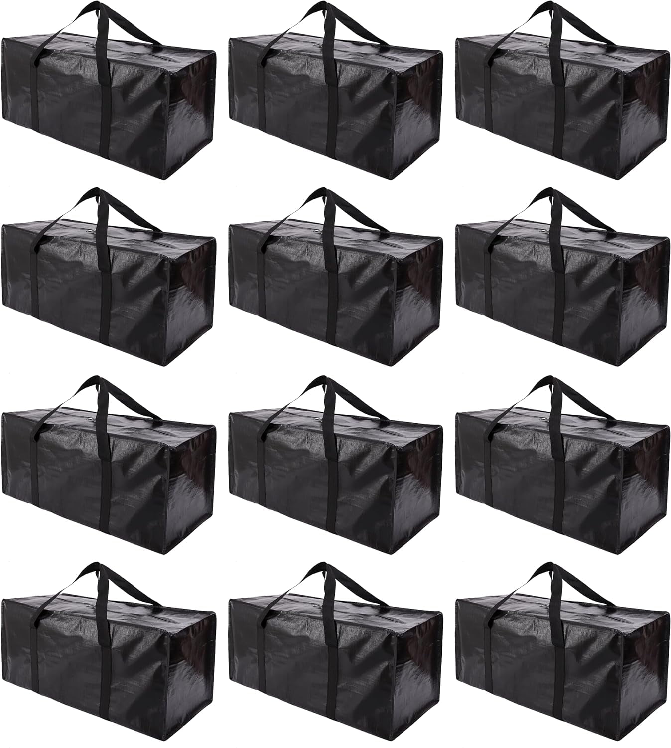 Extra Large Moving Bags with Zippers & Carrying Handles, Heavy-Duty ...