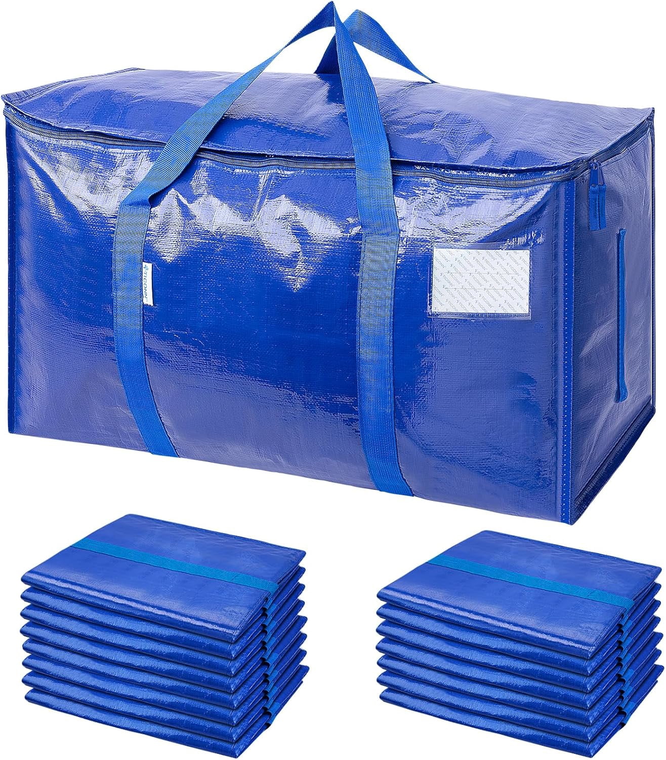 Extra Large Moving Bags with Zippers & Carrying Handles, Heavy-Duty ...