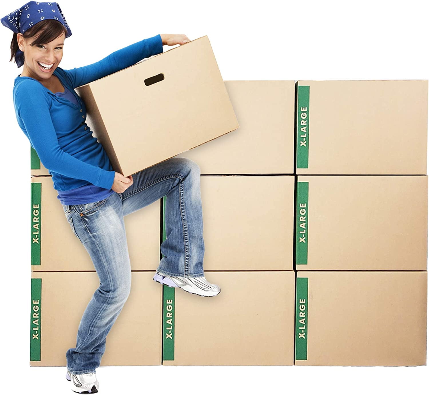 Extra Large Moving Boxes (Pack of 10) 23”x23”x16” with Handles - Cheap ...