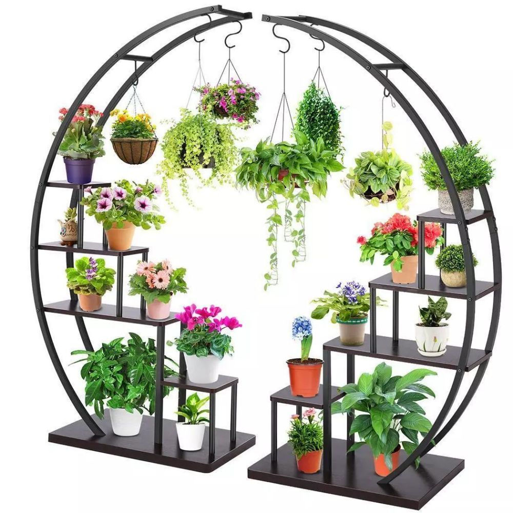Extra Large Multi Tier Metal Flower Rack Plant Stand Bonsai Shelf ...