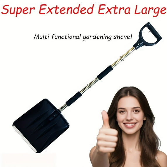 Extra Large Multifunctional Garden Shovel - Sturdy Stainless Steel with ...