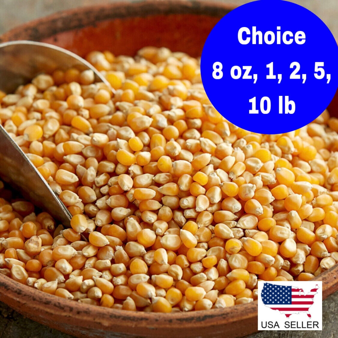 Extra Large Mushroom Popping Corn Kernels, Non-GMO, Bulk Sizes, Made in ...