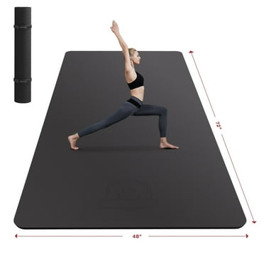 Gymax 6'x4'x8mm Large Yoga Mat - Non-Slip, Durable, Easy to Carry for ...