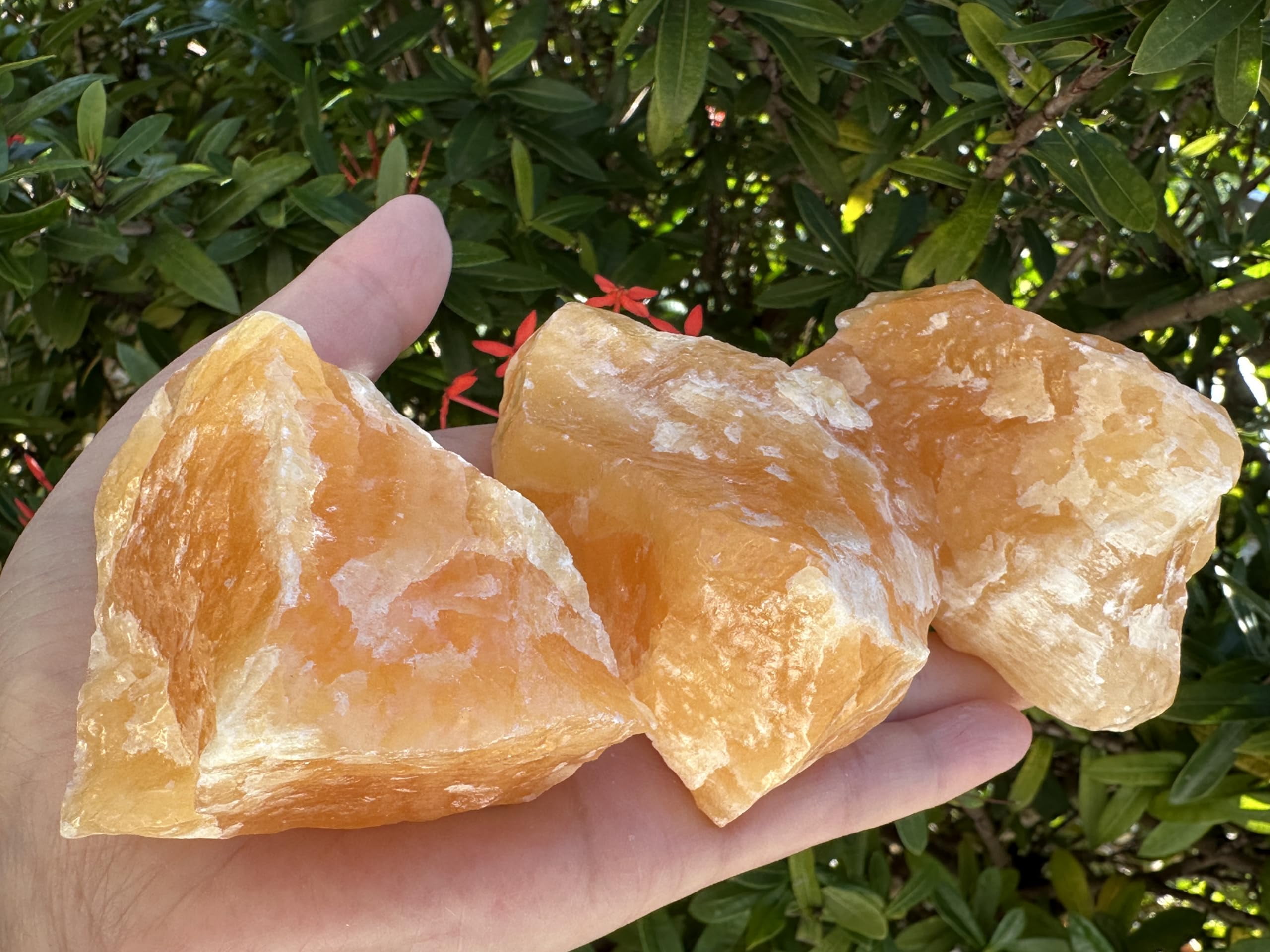 Extra Large Orange Calcite Rough Natural Stones, Raw Calcite Orange ...