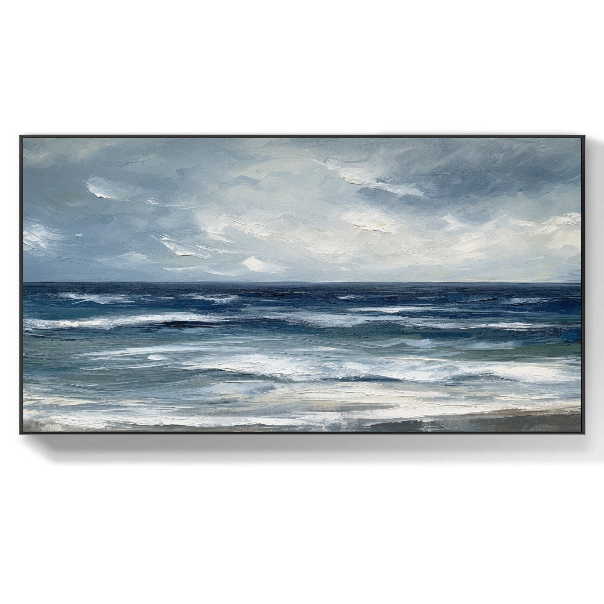 Extra Large Original Ocean Landscape Oil Painting on Canvas Wall Art ...