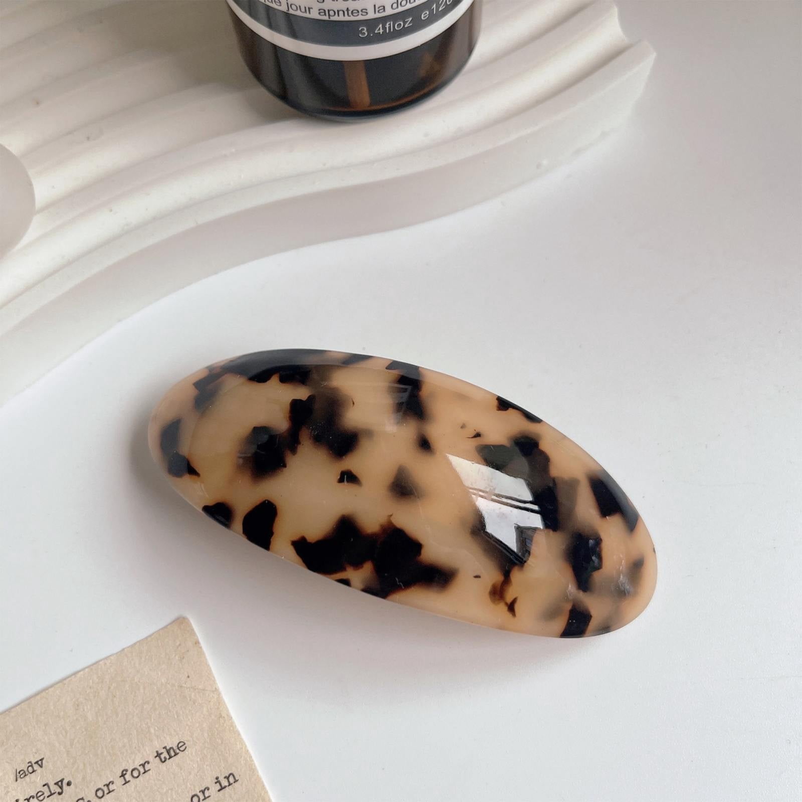 Extra Large Oval Barrette No Slip Grip With Metal Slide Clasp Adjusts ...