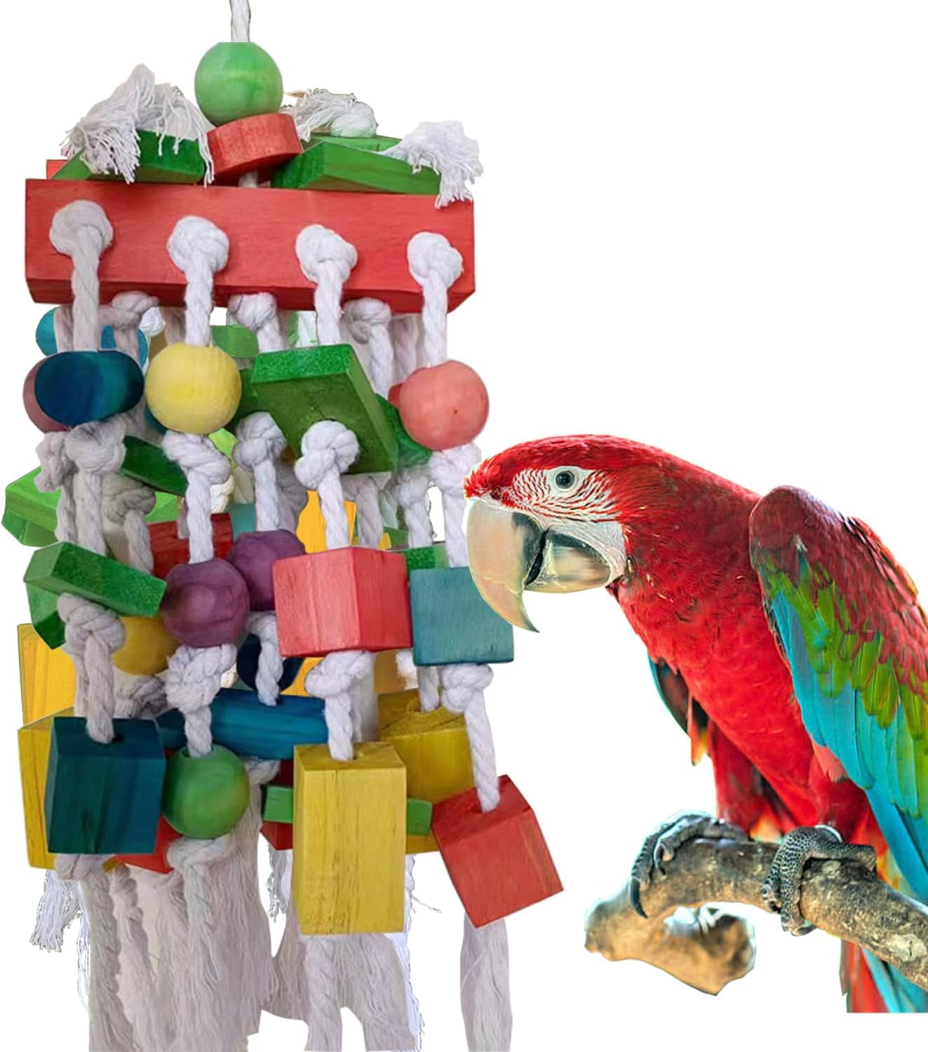 Extra Large Parrot Bird Toys for Macaws, Amazon Parrots, African Grey ...