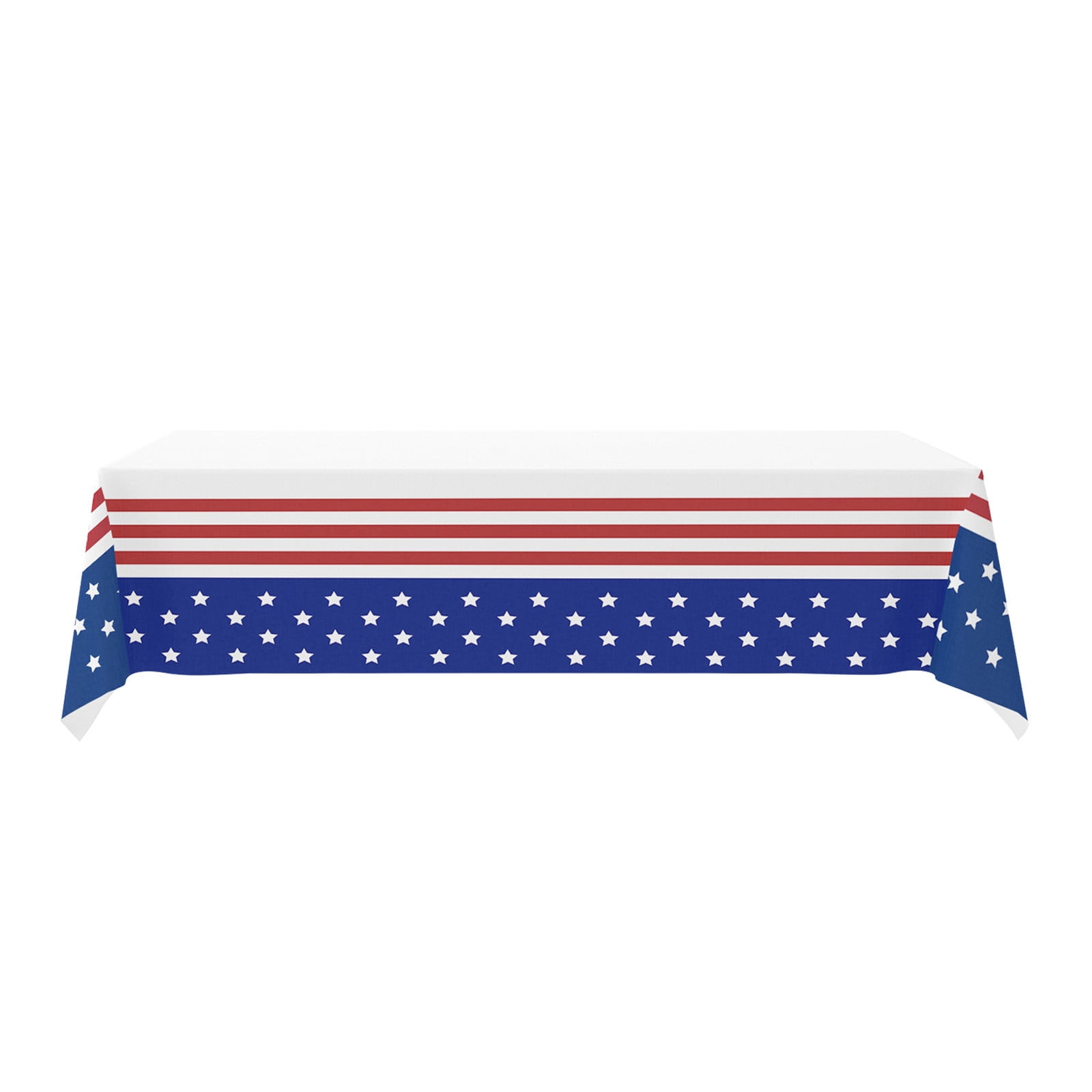 Extra Large Patriotic Tablecloth 53.94x107.87in Red White Blue ...
