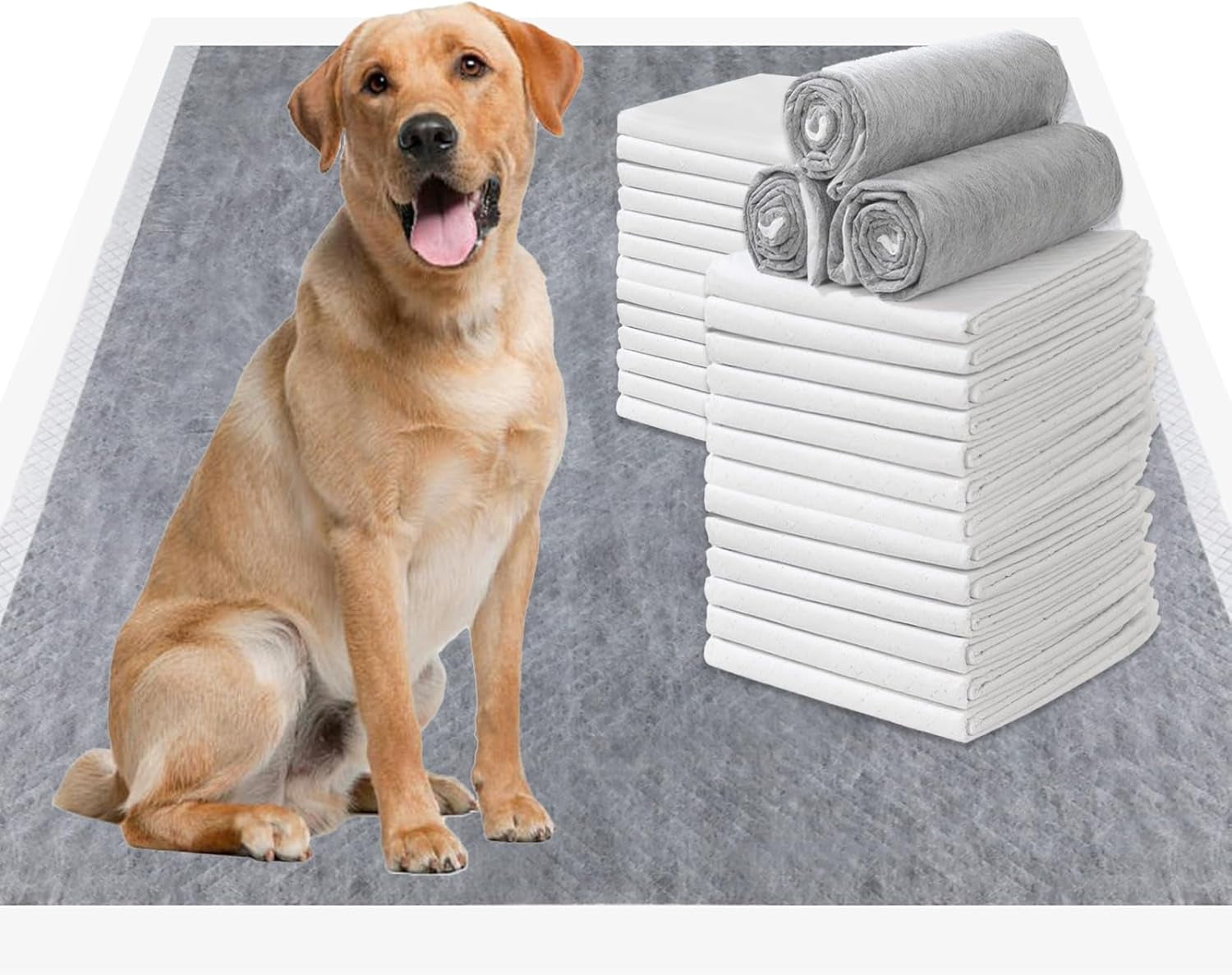 Extra Large Pee Pads for Dogs - 30"x36" Puppy Pads Activated Charcoal ...