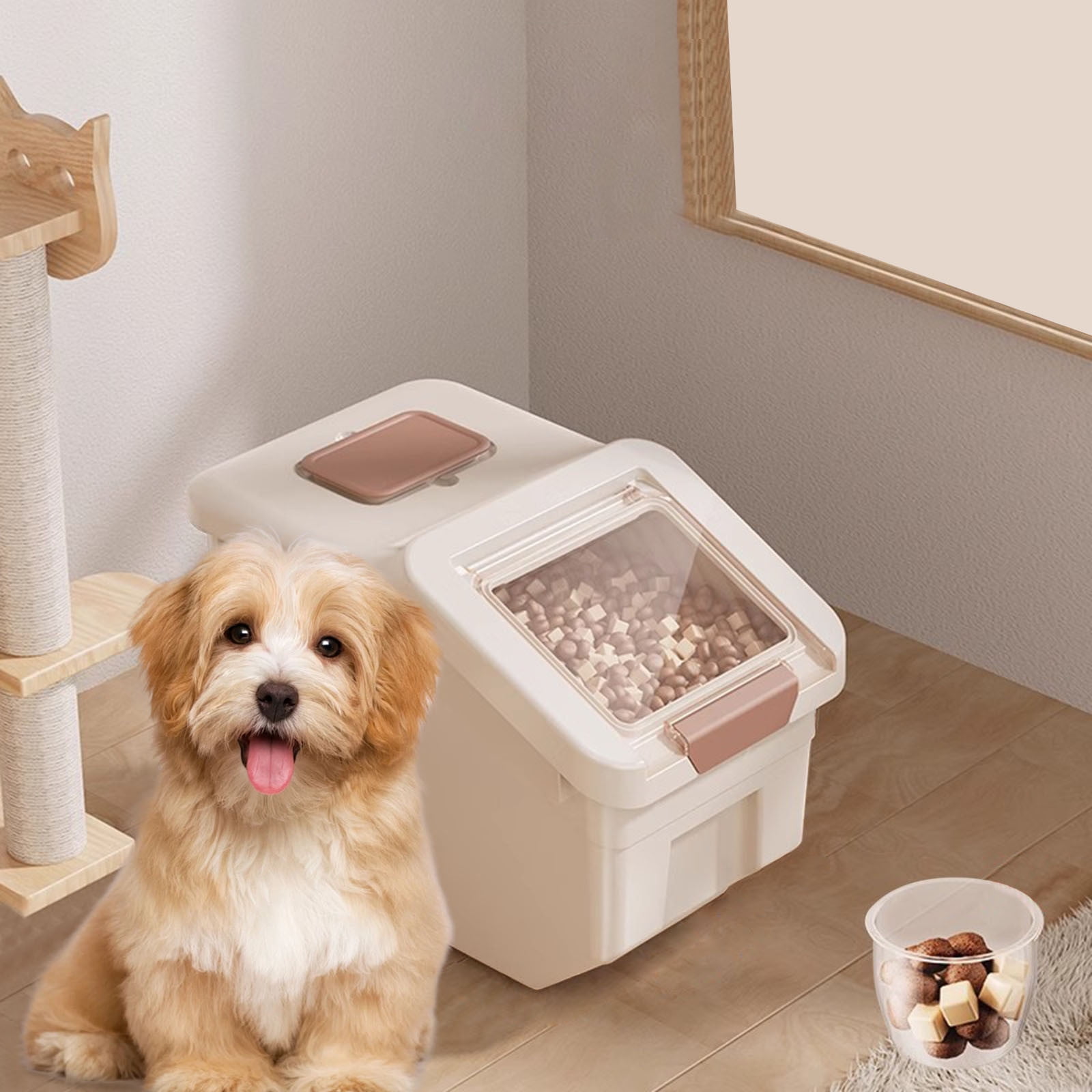 Extra Large Pet Food Storage Container - Airtight Dog & Cat Food Bin ...