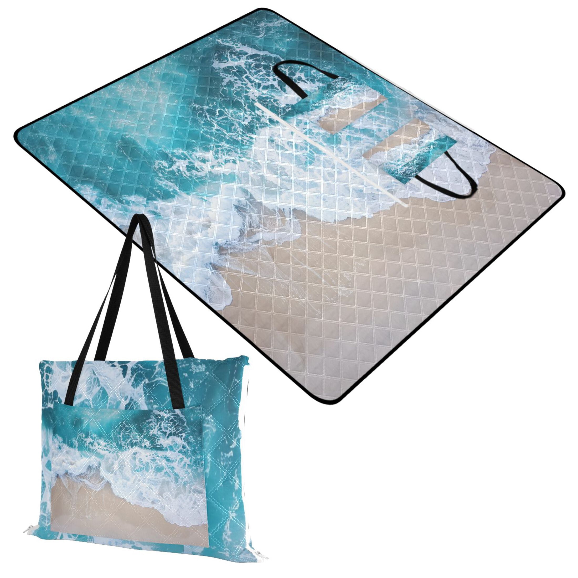 Extra Large Picnic Beach Blanket Waterproof Sand Proof Portable Outdoor ...