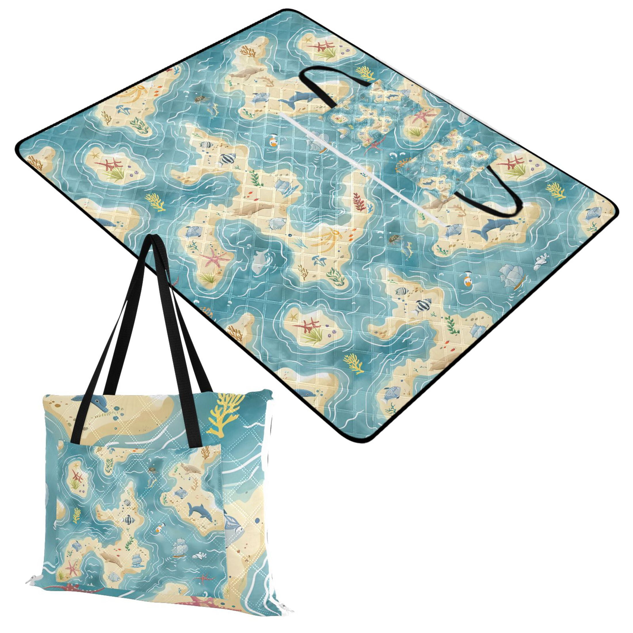 Extra Large Picnic Beach Blanket Waterproof Sand Proof Portable Outdoor ...