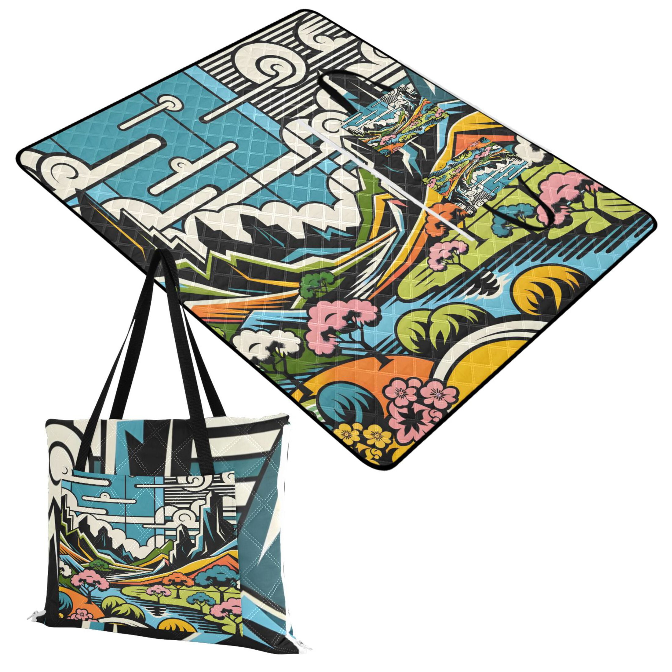 Extra Large Picnic Beach Blanket Waterproof Sand Proof Portable Outdoor ...