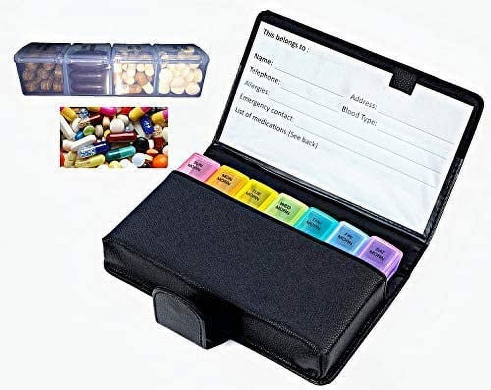 Extra Large Pill Organizer 7 Day Weekly XL Travel Box Daily Reminder 9. ...