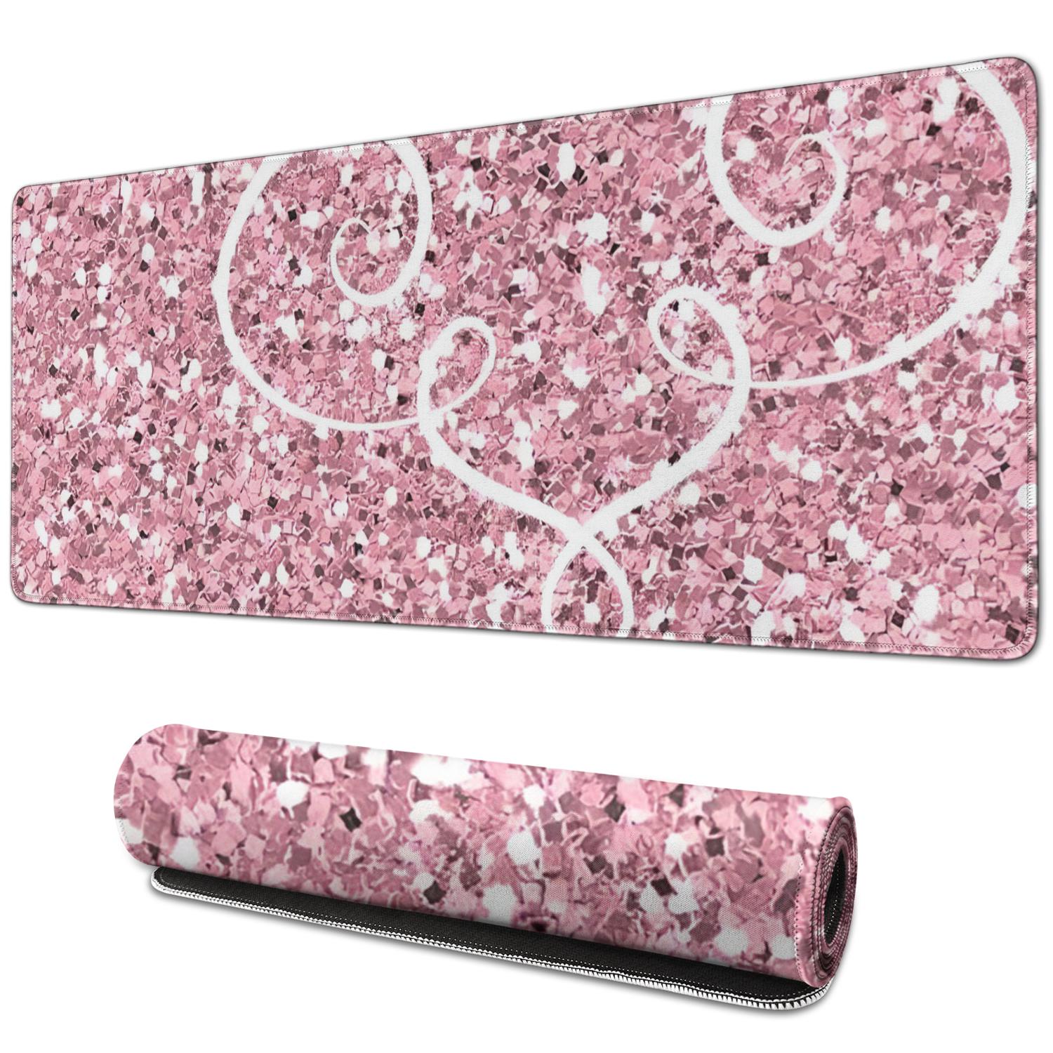 Extra Large Pink Mouse Pad & XXL Desk Pad - 31.5x11.8 Inch 3 Level Desk ...