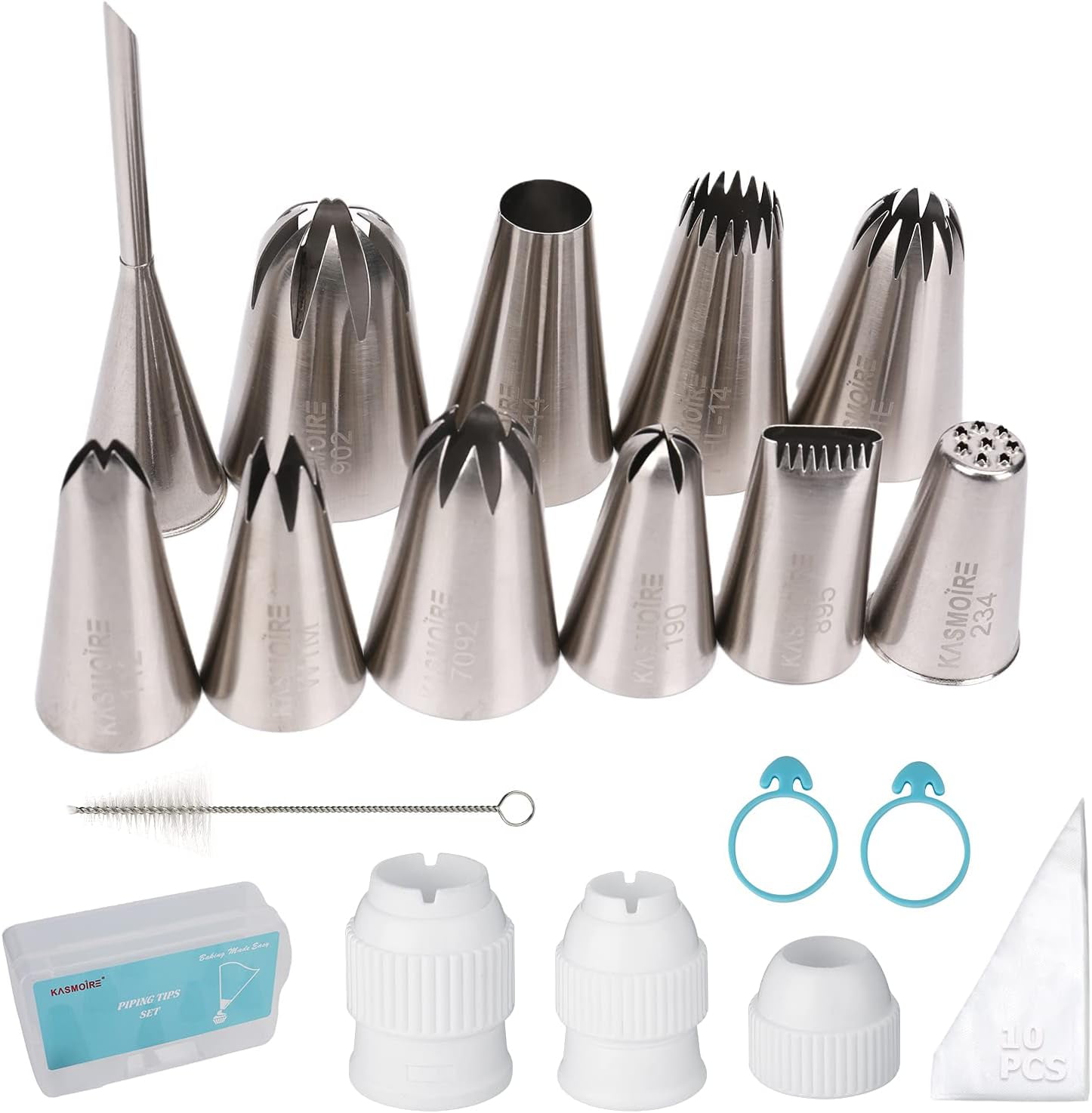 Extra Large Piping Tip Set,Stainless Steel Cake Decorating Icing Tips ...