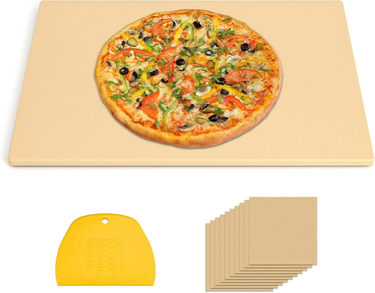 Extra Large Pizza Stone 22 Inch, Rectangular Pizza Grilling/Baking ...