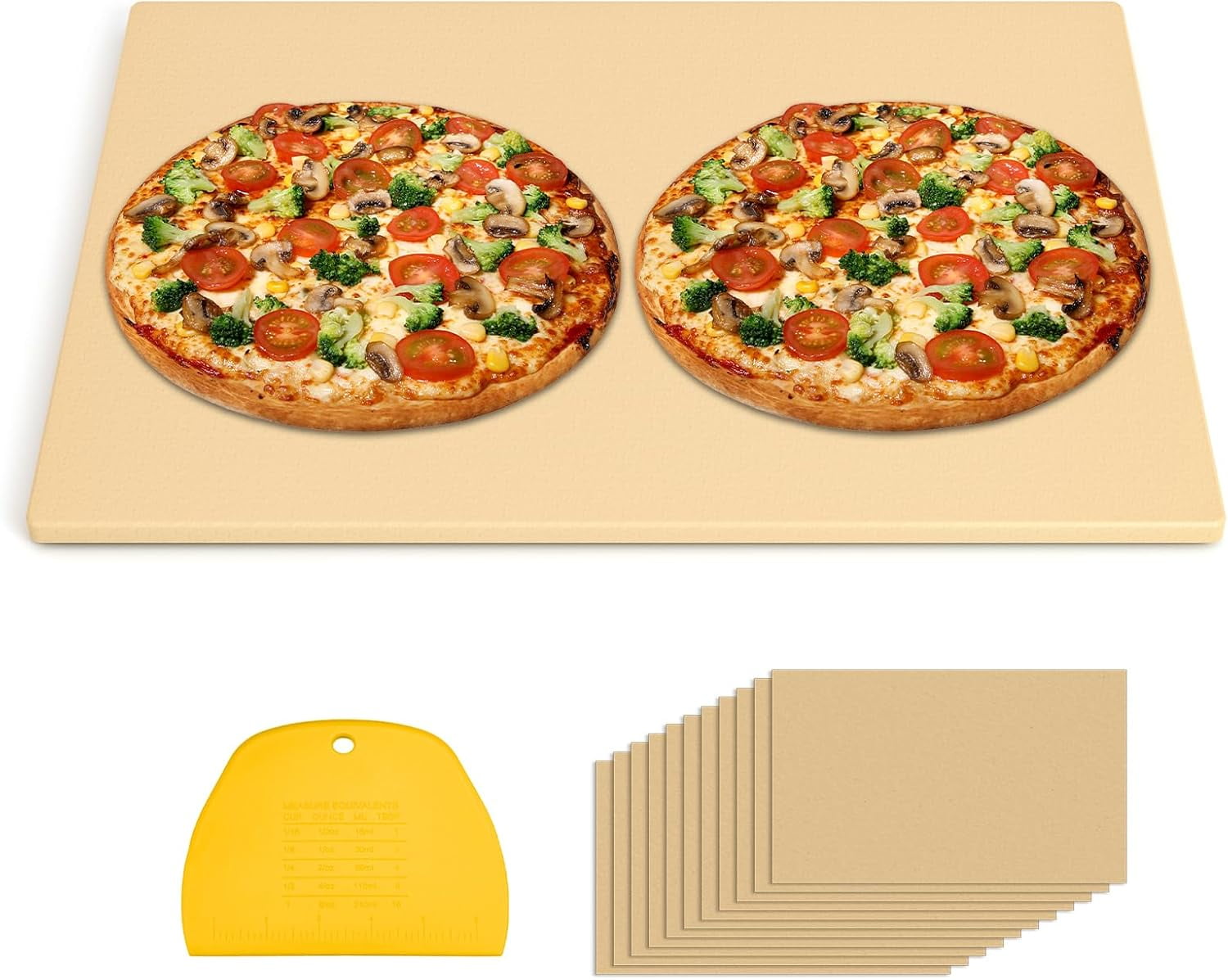 Extra Large Pizza Stone 22" x 14",Rectangular Pizza Grilling/Baking ...
