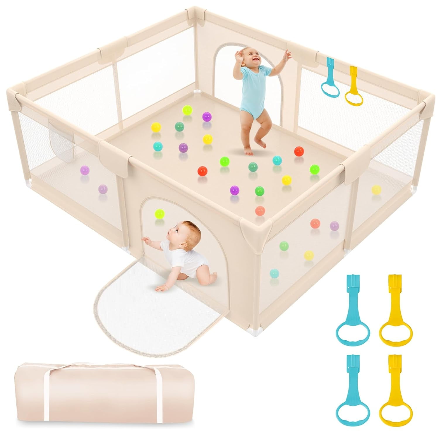 Extra Large Playpen for Babies and Toddlers 79x71inch - Baby Gate Play ...