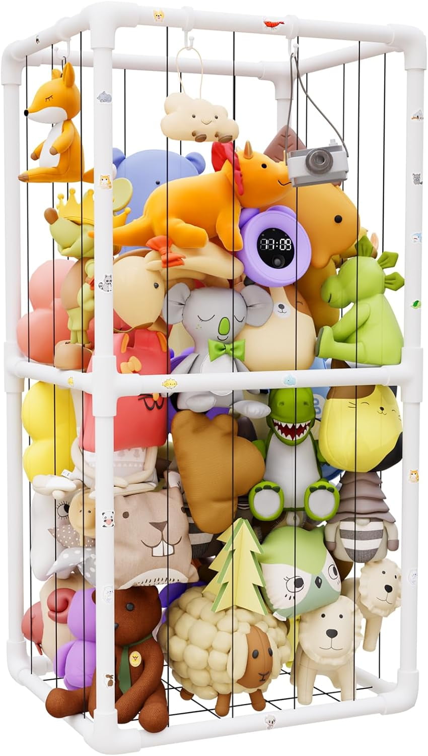 Extra Large Plush Stuffed Animal Storage Zoo Holder Standing, Kids Toy ...