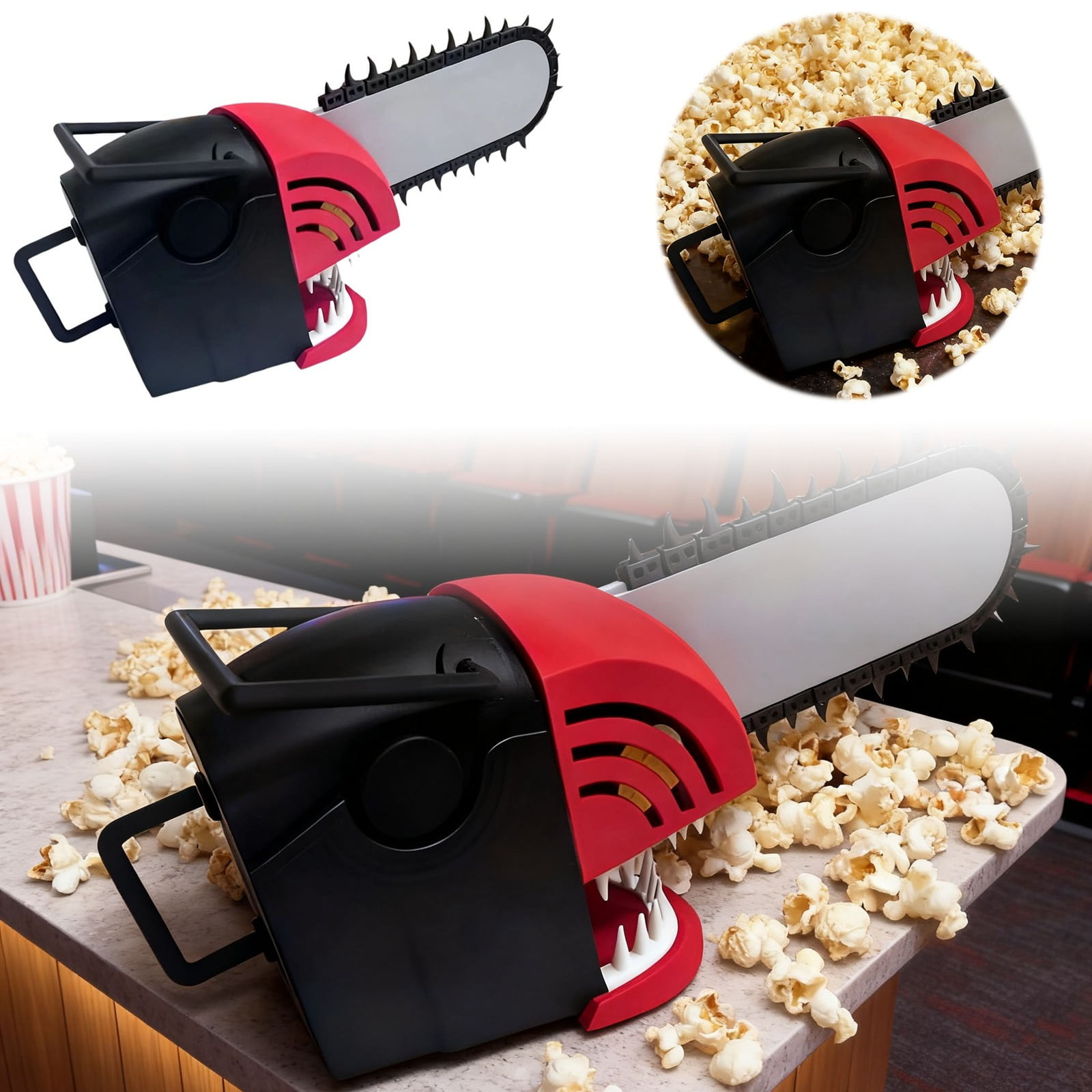 Extra Large Popcorn Bucket with Handle, Reusable Movie Theater Style ...