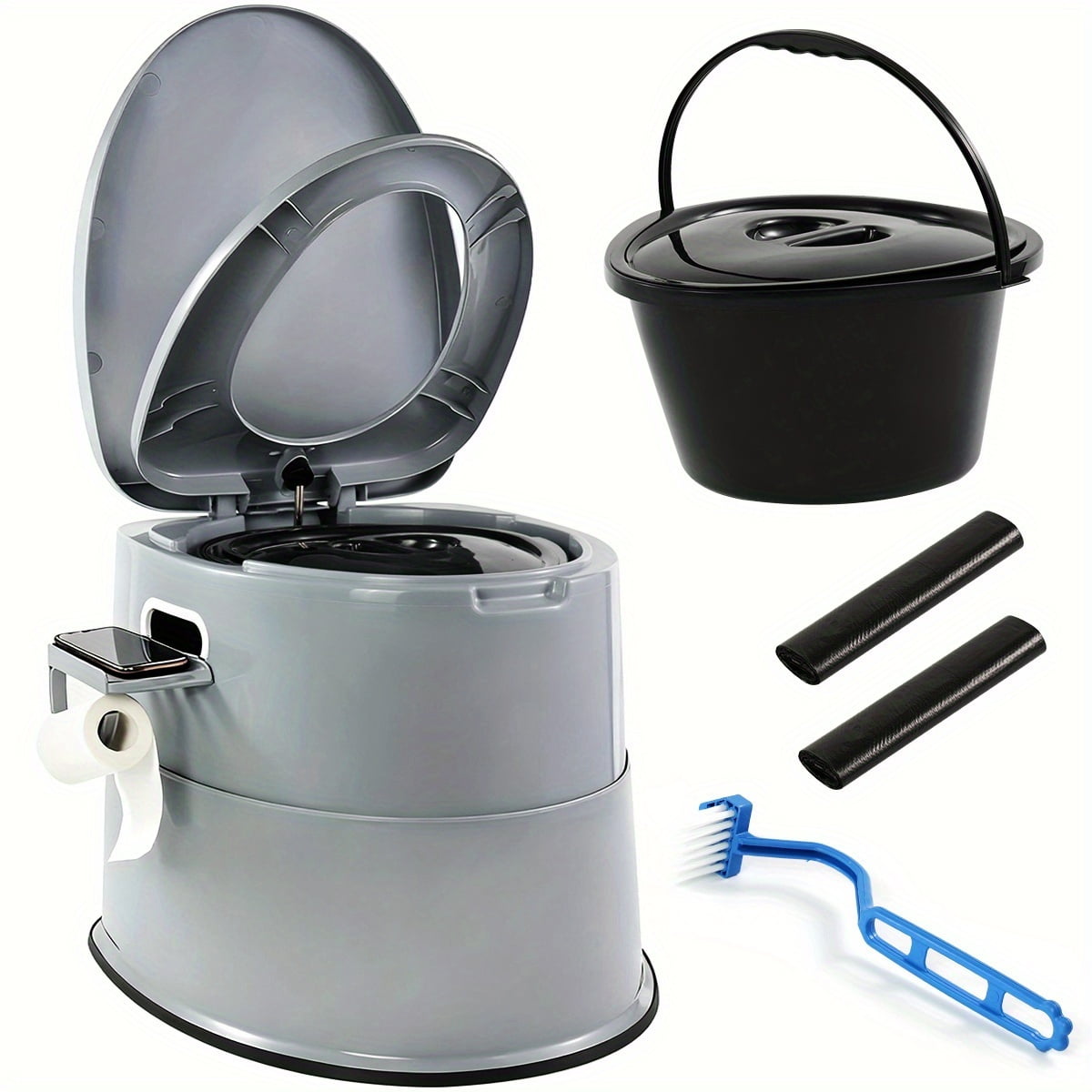 Extra Large Portable Toilet for Adults Indoor Outdoor Commode w ...