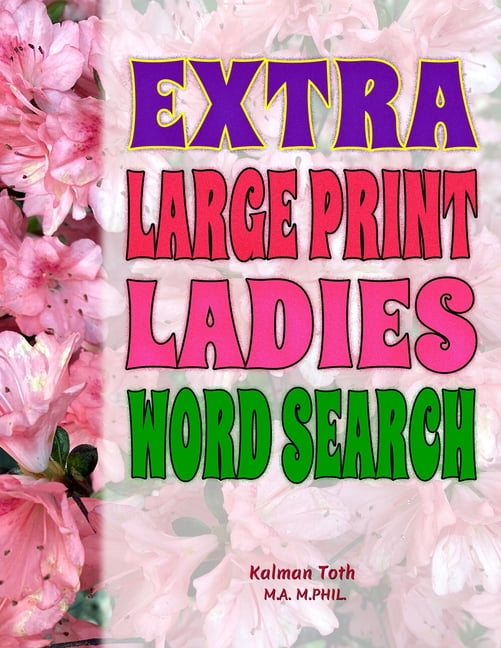 Extra Large Print Ladies Word Search - Walmart.com